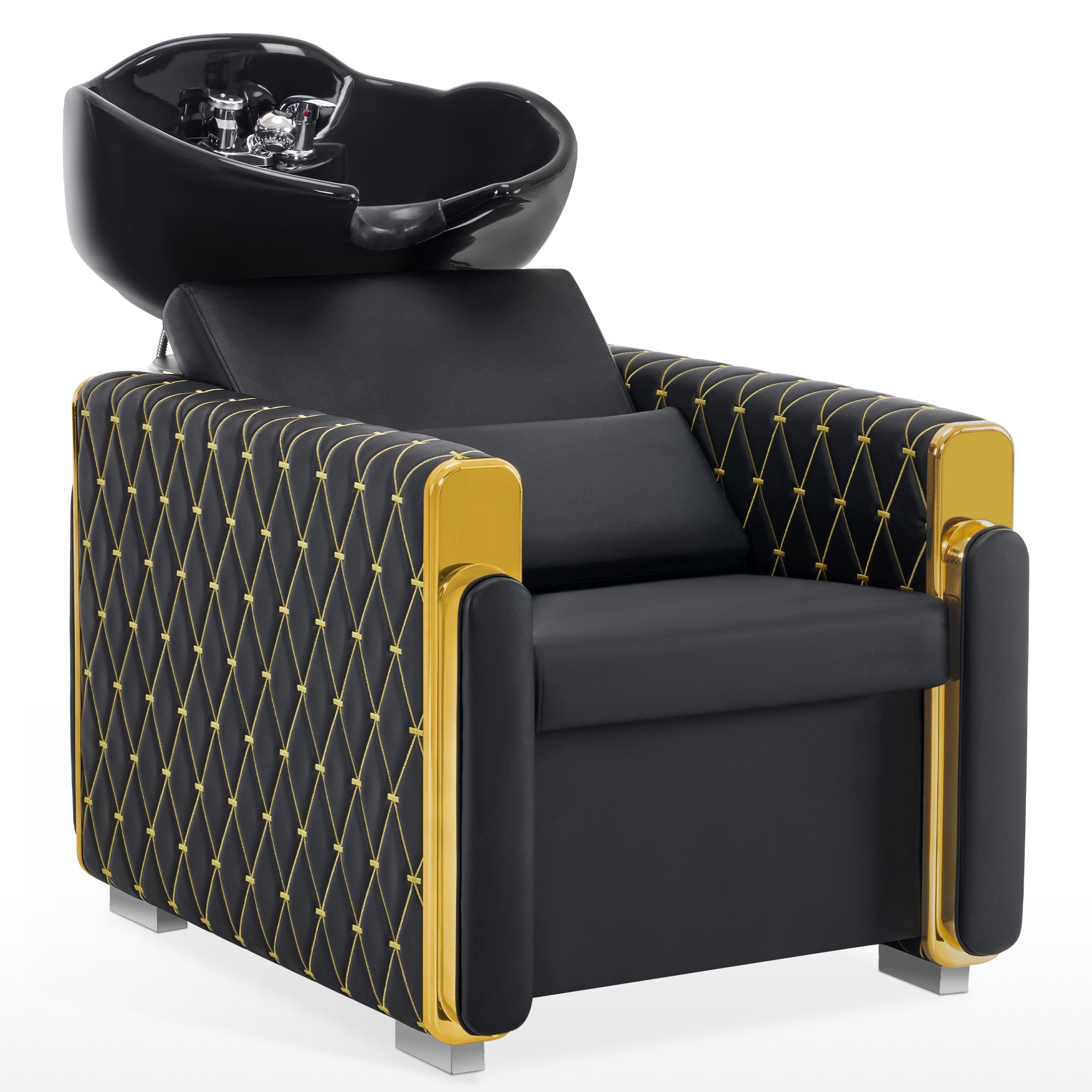 BarberPub Shampoo Chair Backwash Ceramic Shampoo Bowl Unit Station 86 barberpub