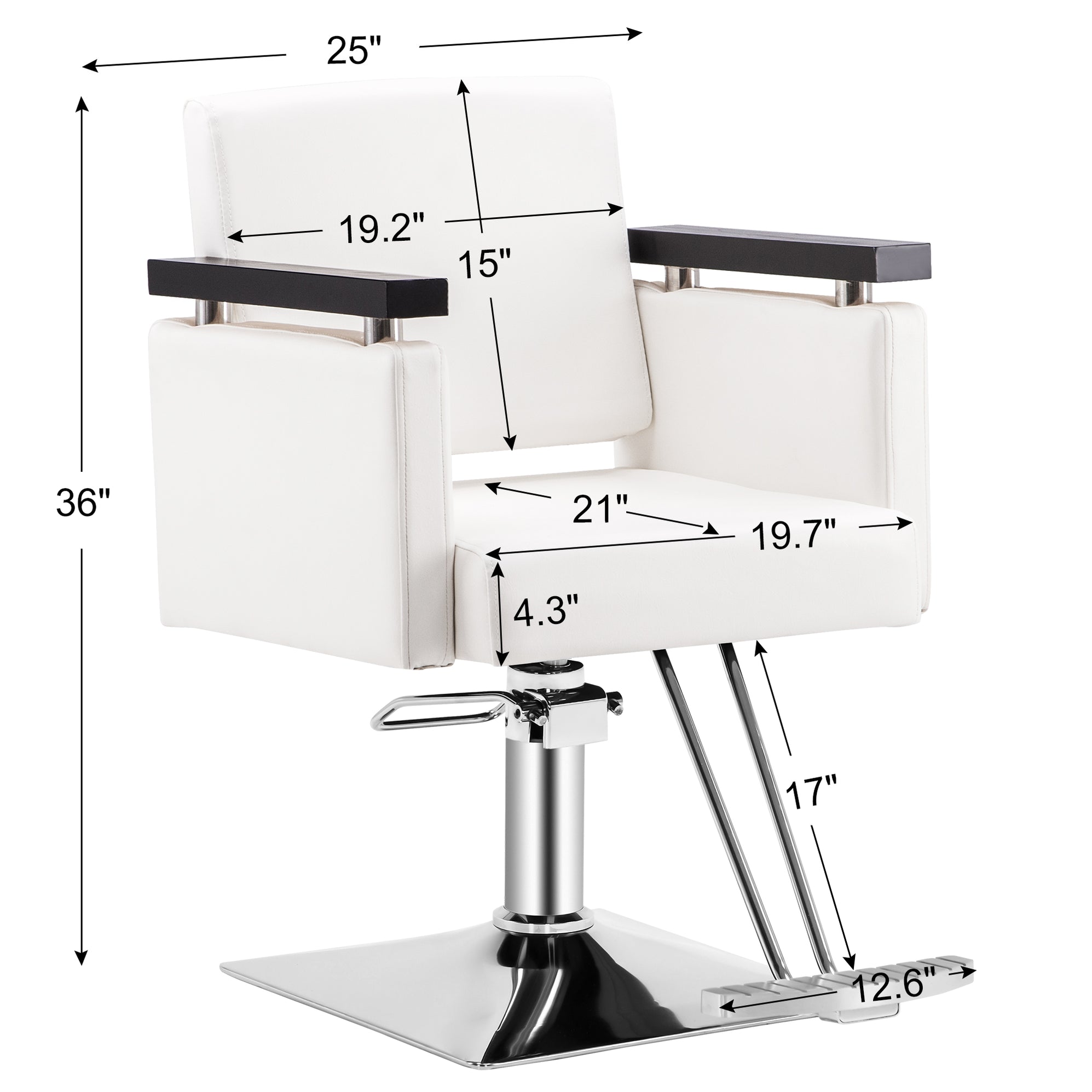 BarberPub Classic Hydraulic Swivel Salon Chair for Hair Stylist Home S ...