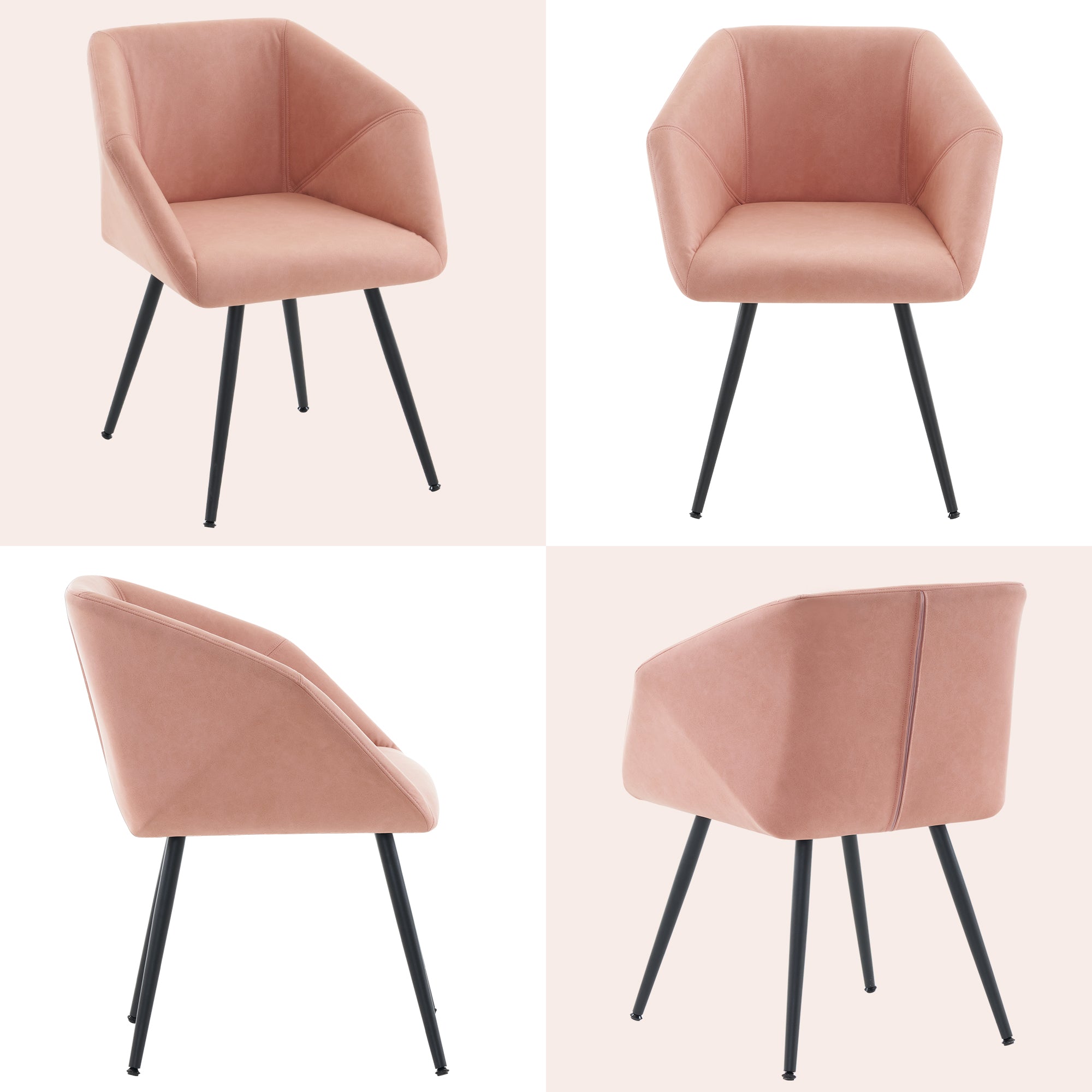 BarberPub Manicure Chair with Metal Support Leg Makeup Chair for Beauty 3544